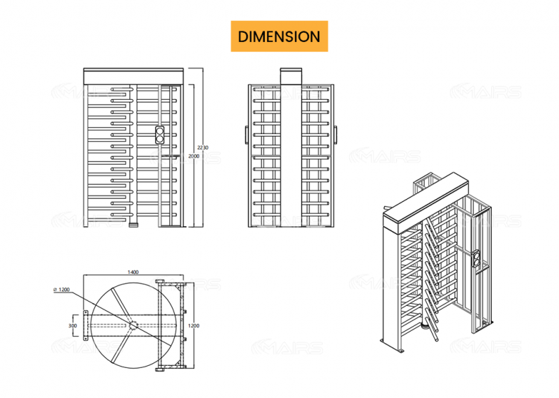 Full Height Security Turnstiles | Full Height Optical Turnstile | Full ...