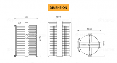 Single Gate Turnstile | Full Height Turnstiles | Single Full Height ...