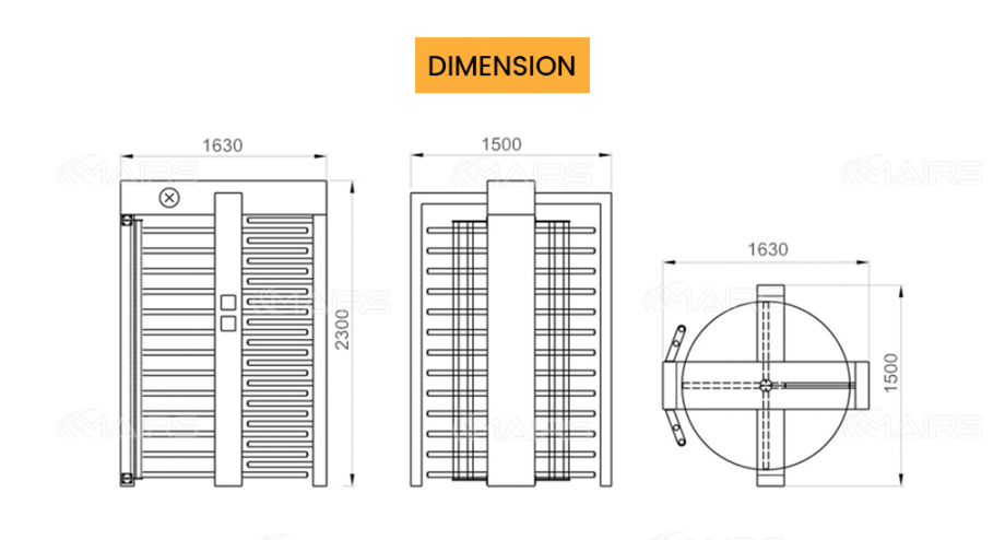 Single Gate Turnstile | Full Height Turnstiles | Single Full Height ...