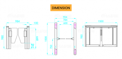 Mairs Lobby Turnstiles | Speed Turnstile Gate | Security Speed Gates