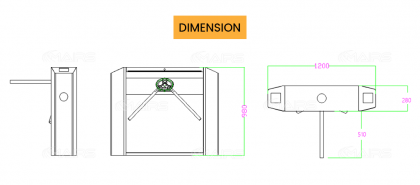Tripod Turnstile Entrance Control | Tripod Turnstiles | Waist High ...