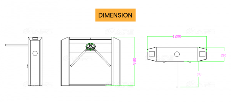 Tripod Turnstile Entrance Control | Tripod Turnstiles | Waist High ...