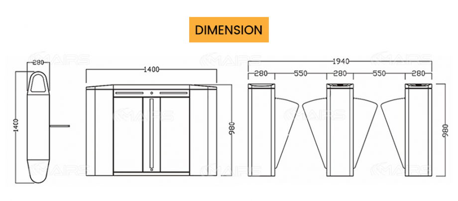 Access Control Turnstiles | Flap Barrier Turnstile | Flap Barrier Gate