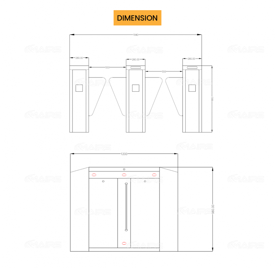 Barrier Turnstile Gate | Flap Barrier Turnstile | Barrier Turnstile Door