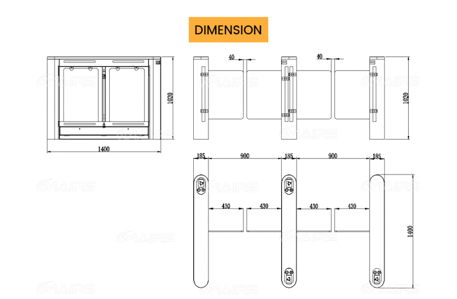 Swing Turnstile Gate | Optical Swing Turnstiles | Swing Turnstiles