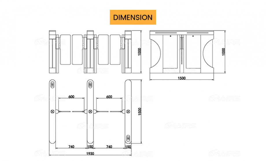 Glass Turnstile Gate | Optical Turnstiles | Glass Security Turnstiles