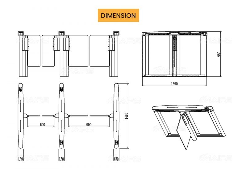 Glass Turnstile Doors | Speed Gate Turnstile | Glass Turnstile
